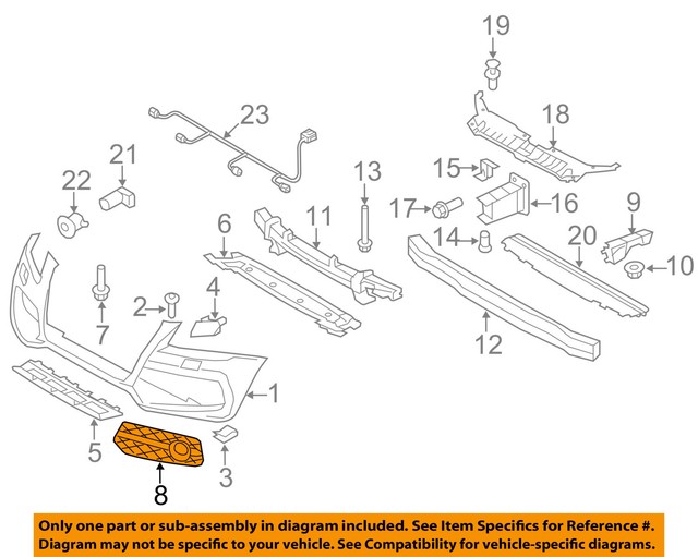 AUDI OEM 09-12 Q5 Front Bumper Grille Grill-Outer Grille Right ...