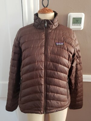 Amazing Woman's Brown Down Coat By Patagonia!! Size Medium!! | eBay