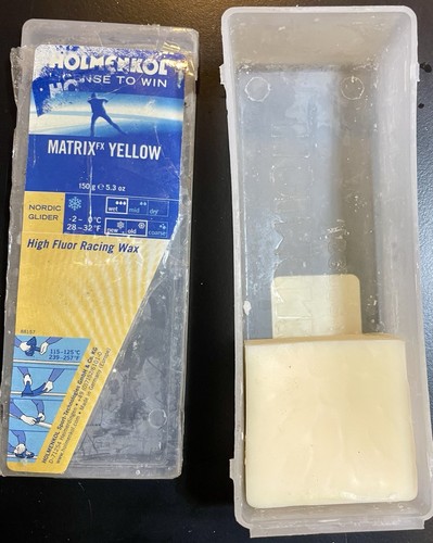 Holmenkol Matrix Yellow Highly Fluorinated Nordic Ski Racing Glide Wax ...
