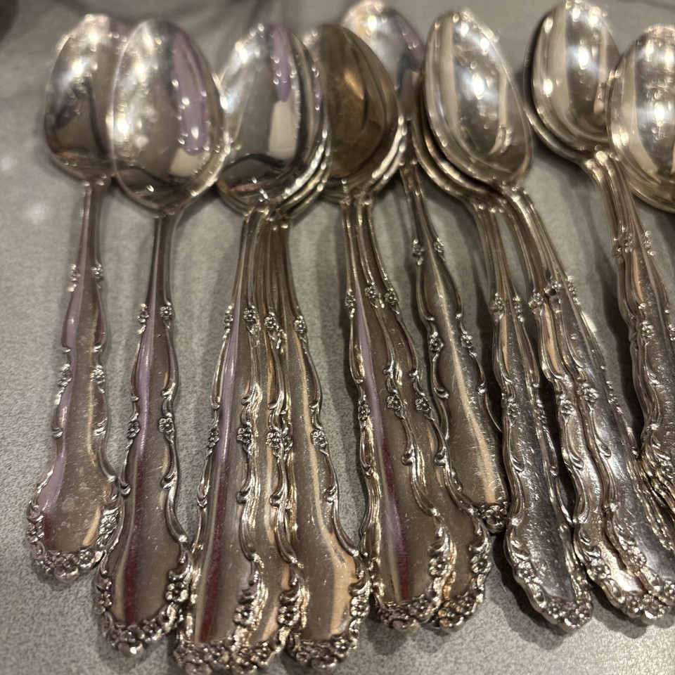 1881 Rogers Oneida Silver Plate Silverware Flatware 52 Piece VINTAGE | eBay
