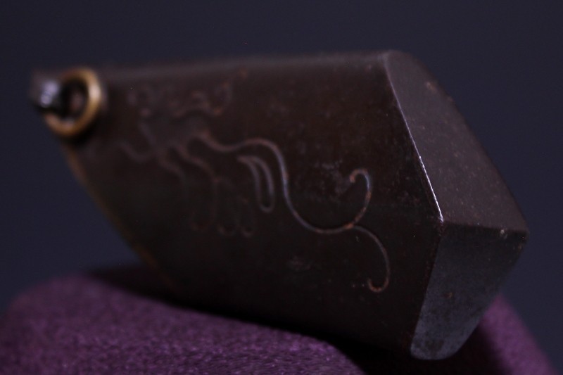 Japan antique Edo Kojiri Dragon katana koshirae sword tsuba samurai ...