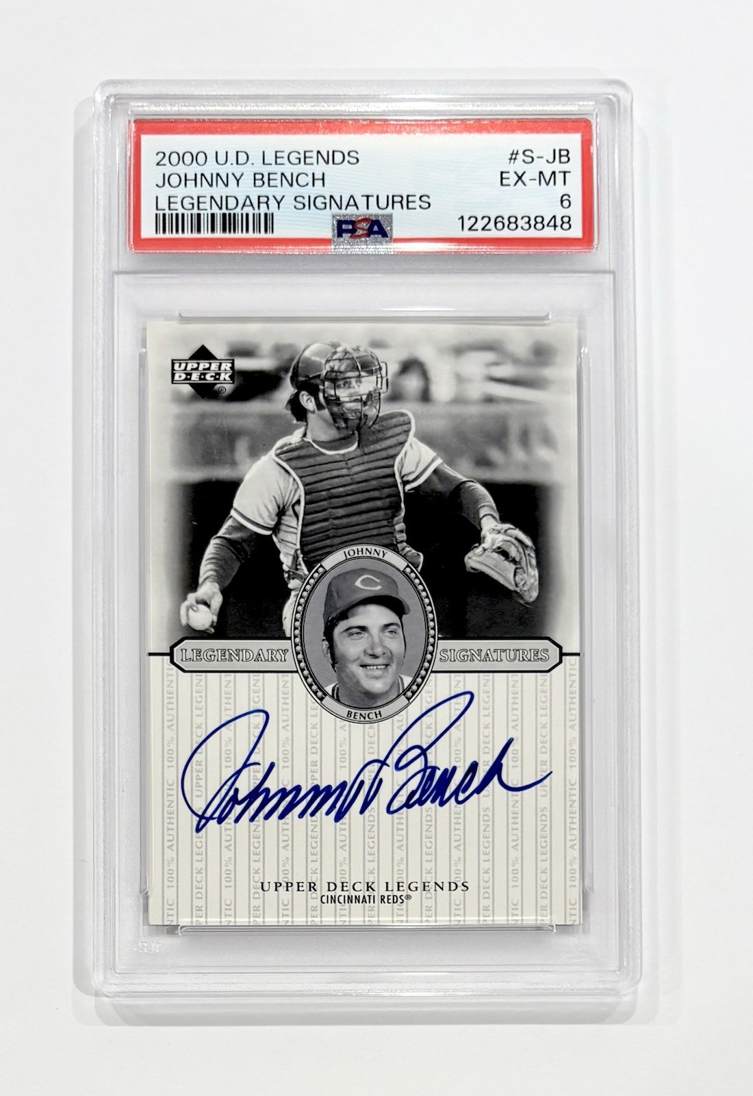 2000 Upper Deck Legends Johnny Bench Legendary Signatures Auto #S-JB ...