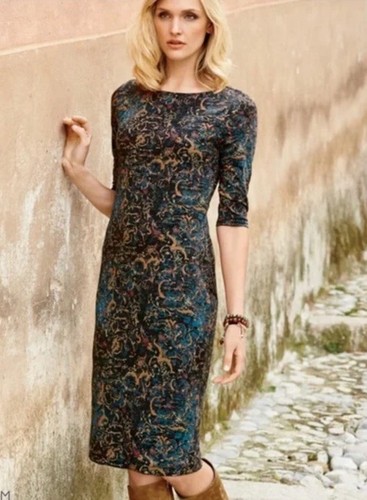 Peruvian Connection Black Gold Teal Aztec Western Pima Cotton Midi ...