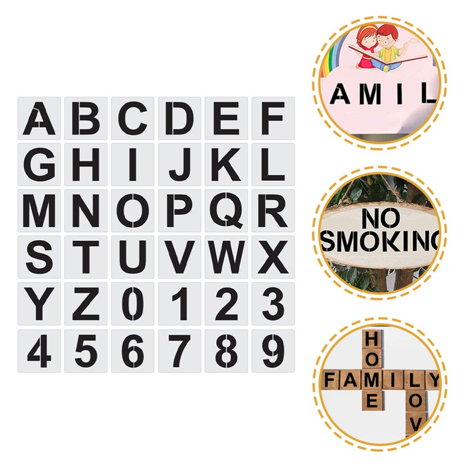 3 Inch Number Stencils Painting Mailbox Numbers Template Alphabet ...