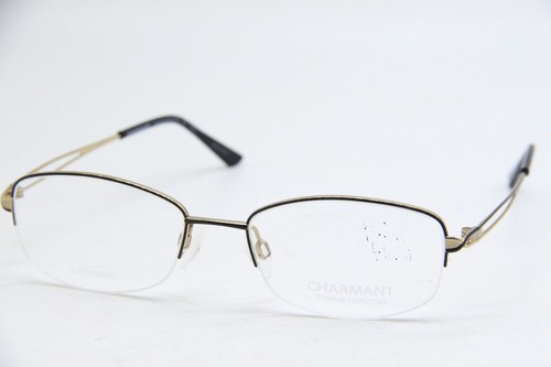 NEW CHARMANT CH 29202 BK BLACK GOLD AUTHENTIC EYEGLASSES 53-18 | eBay