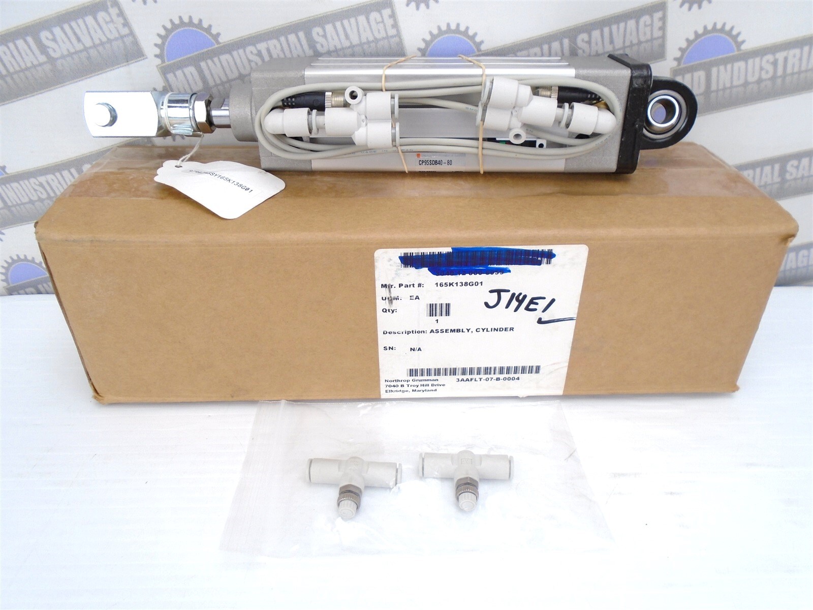 SMC - CP95SDB40-80 - C95 40mm Bore, 80mm Stroke DBL ACTION CYLINDER ...