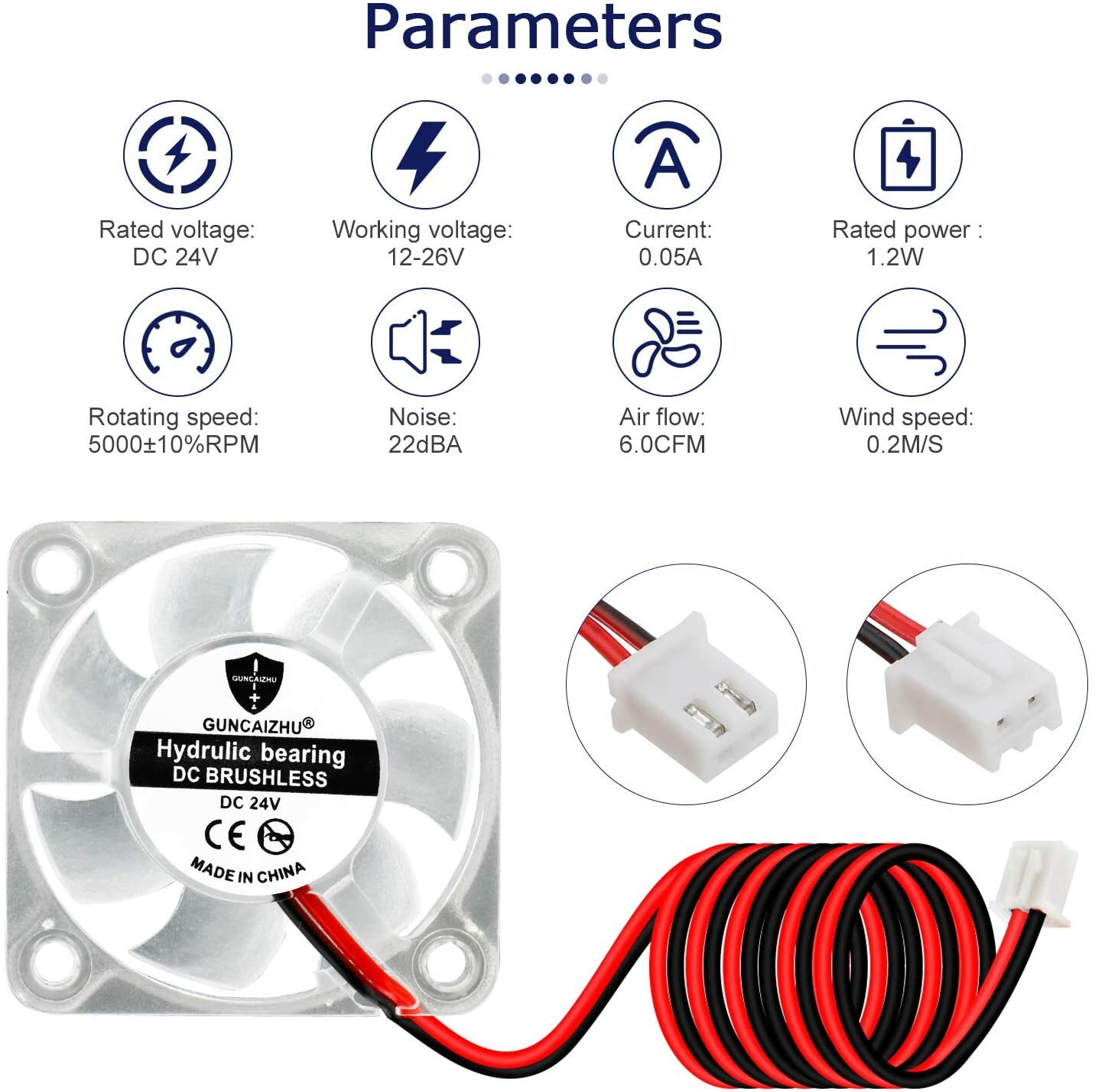 4x 40mm LED Fan 12V Hydraulic Bearing Brushless Cooling Fan RGB DC for ...