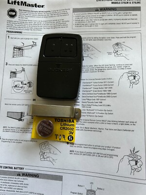LiftMaster 375LM Universal garage opener remote control new battery | eBay