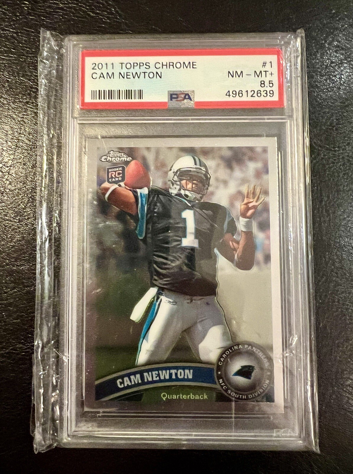 2011 Topps Chrome #1 Cam Newton Ball Over Shoulder RC Rookie PSA 8.5 ...