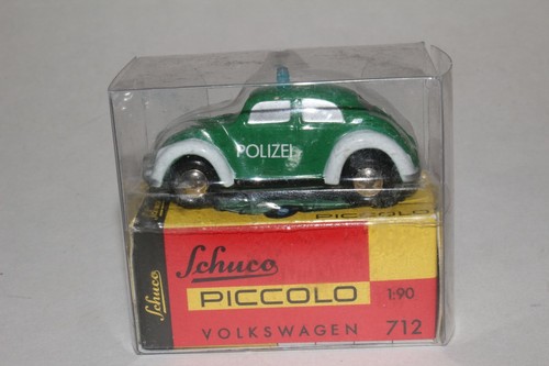 SCHUCO PICCOLO #712 VOLKSWAGEN VW BEETLE BUG POLICE CAR, POLIZEI, NEW ...