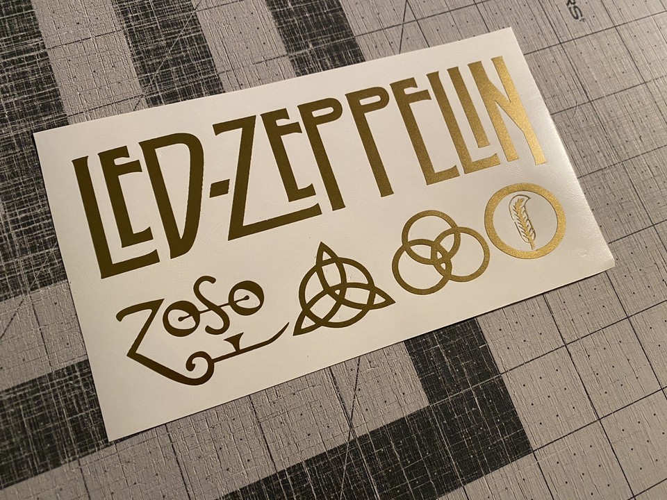 Vinyl Decal for Window - Led-Zeppelin Logo with Symbols, Various Sizes ...