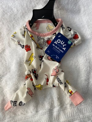 Youly Pet Dog Pajamas White & Pink XS NWT | eBay