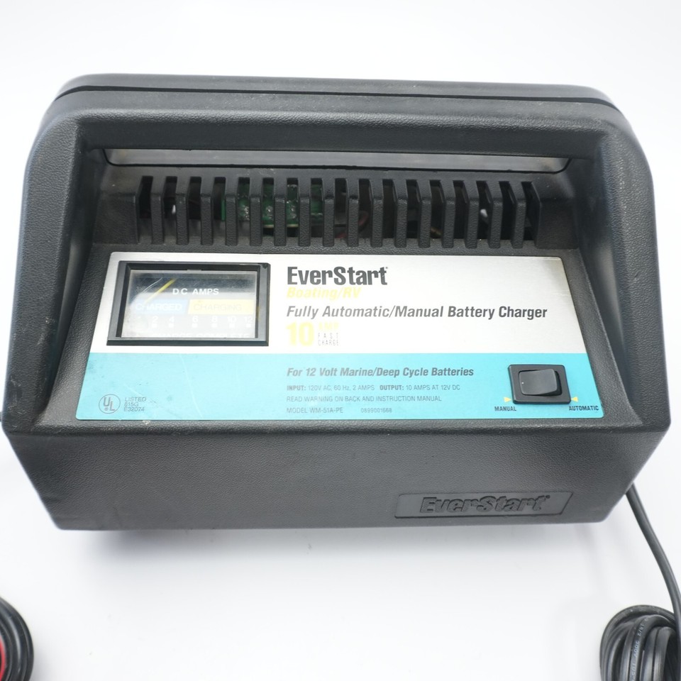 EverStart Boating/RV 10AMP Fast Charge Battery Charger Deep Cycle WM-51A-PE | eBay
