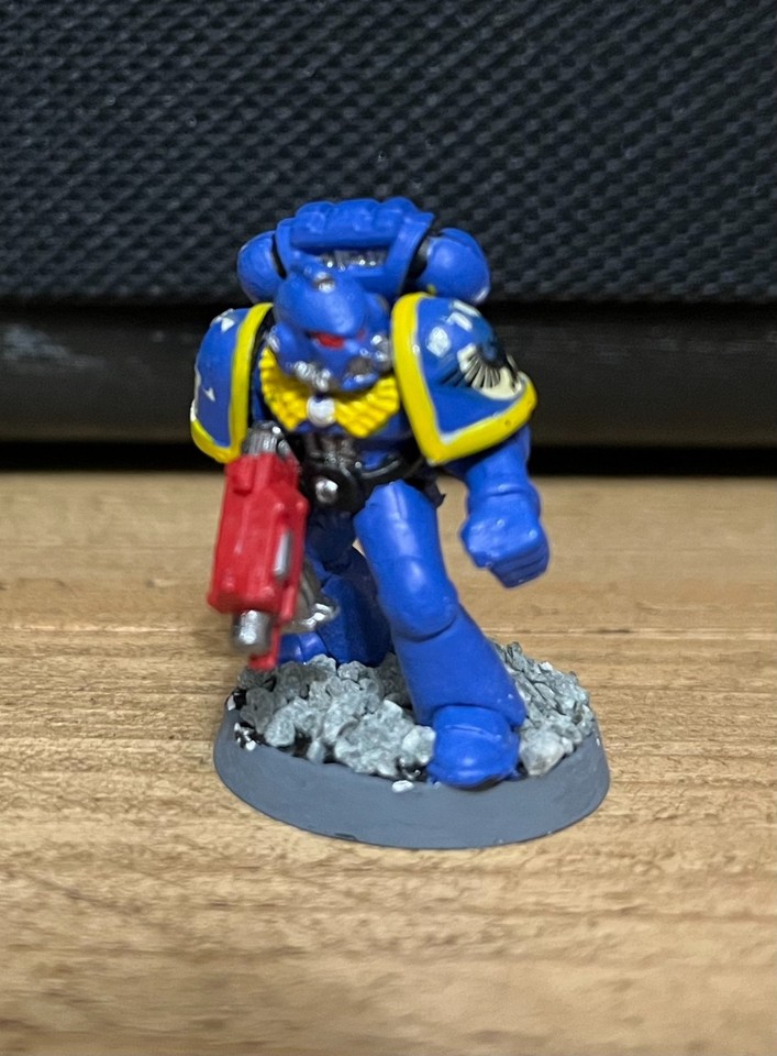 x9 Citadel Space Marine Figures Orig. Paint Box & Paint Guide +Robot ...