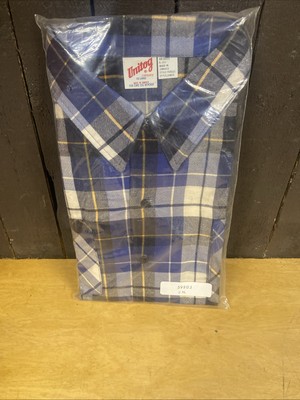 NWT Unitog 80’s Shirt Mens XXL Multicolor Flannel Plaid Button Up ...