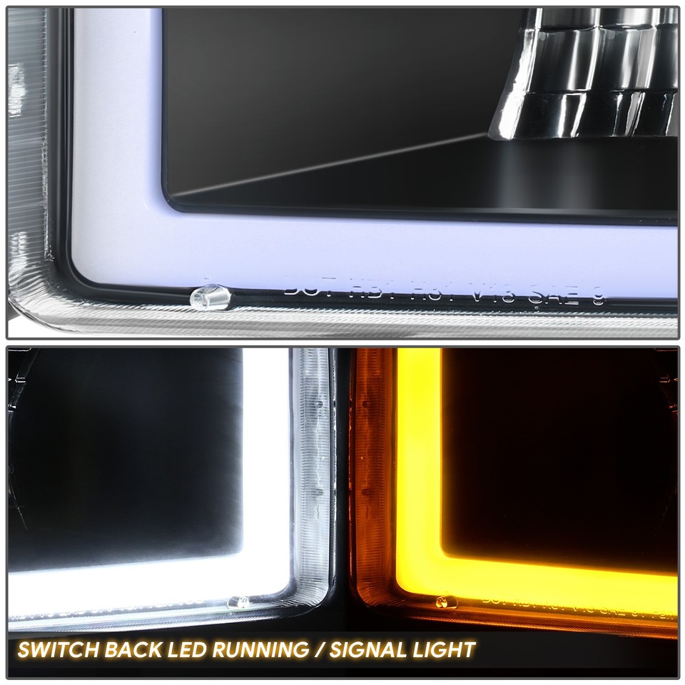 1994-2002 Dodge Ram 1500-3500 Switchback Dual L-LED DRL Headlights ...
