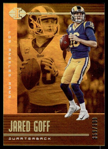 2019 Panini Illusions Trophy Collection Gold Jared Goff 359/399 Los ...