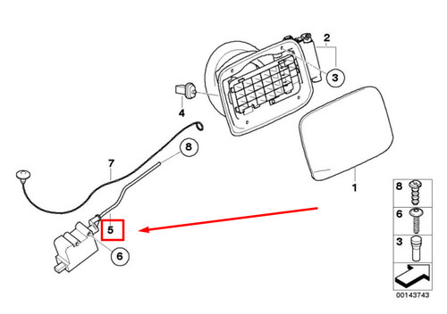 NEW BMW 3 E90 FUEL TANK CAP LOCK MOTOR 6987632 67116987632 ORIGINAL | eBay