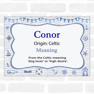 Conor Name Meaning Nautical Certificate | eBay UK