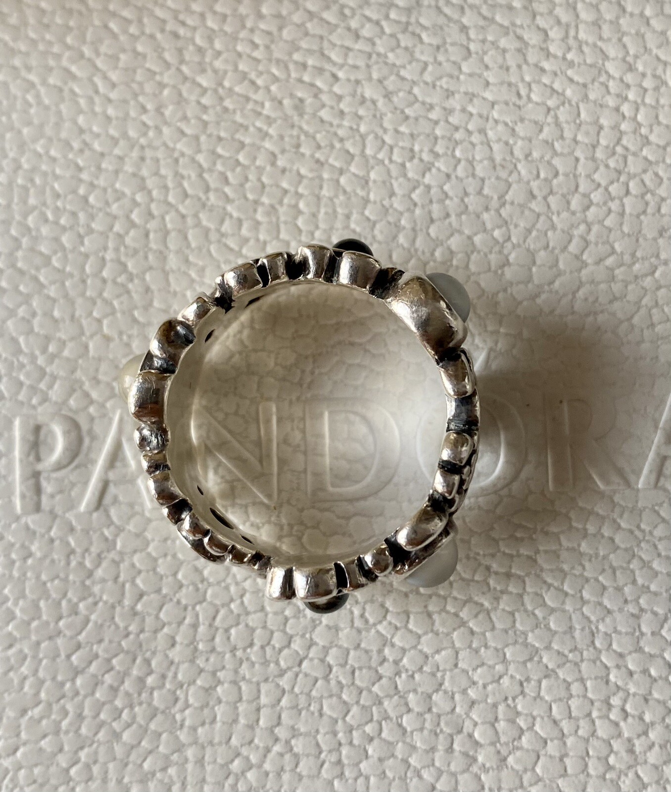 Pandora Nature’s Serenity Moonstone & Topaz Ring Size… - Gem
