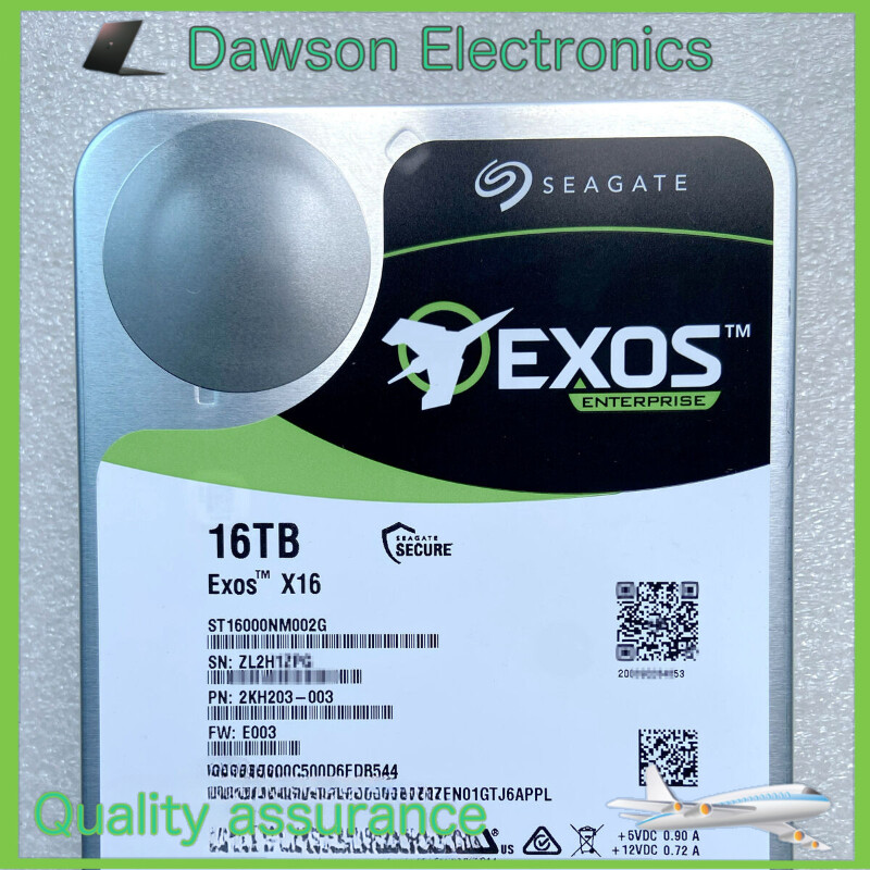 ST16000NM002G Seagate 16TB Exos X16 3.5 512e SAS 12Gbs Enterprise Hard ...