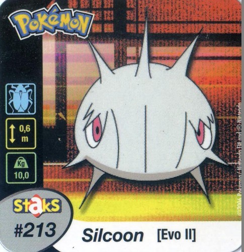 STAKS AIMANT POKEMON PANINI 50X50 N° 213 SILCOON | eBay