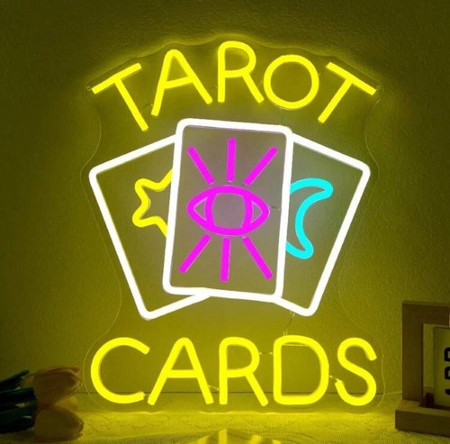 Gypsy Palm Deck Cards Psychic Reading Tarot Card Neon Sign Light Up ...