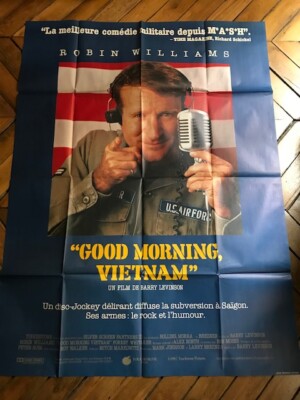 GOOD MORNING VIETNAM (1987) Affiche originale FR d'un cinéma 120 x 160 ...