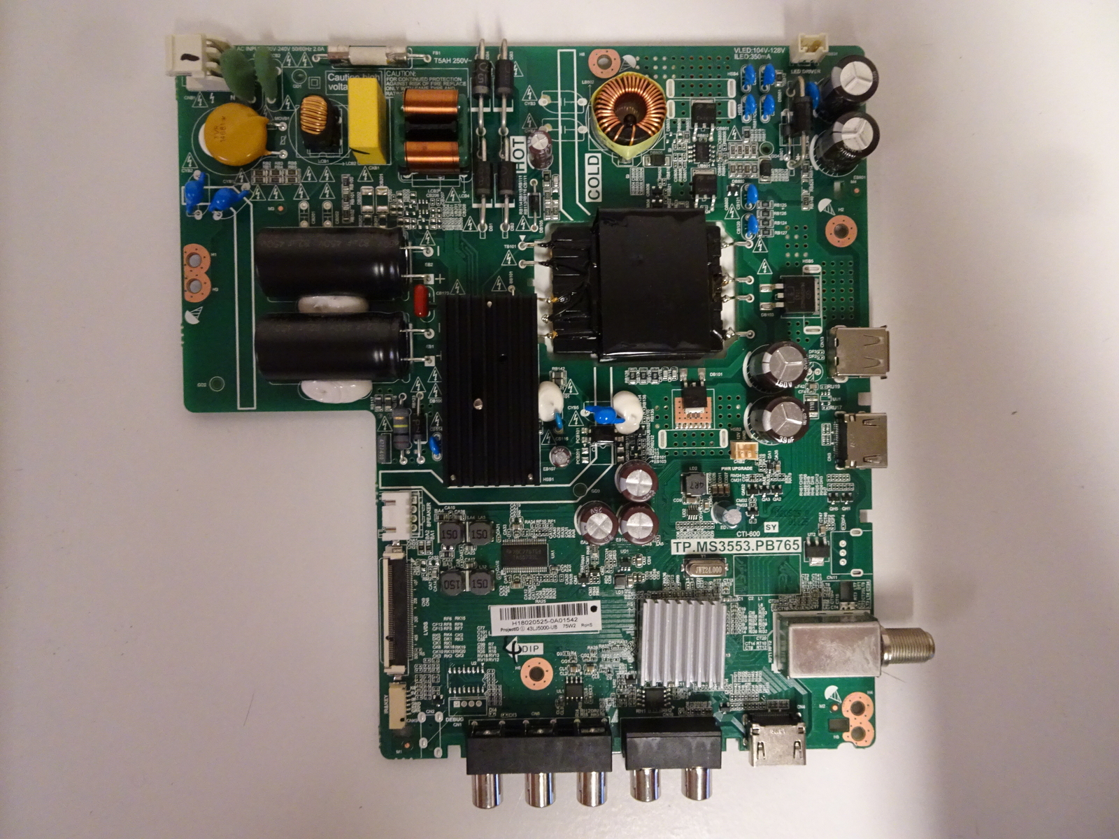 LG 43LJ5000-UB Main Board (TP.MS3553.PB765) H18020525 | eBay