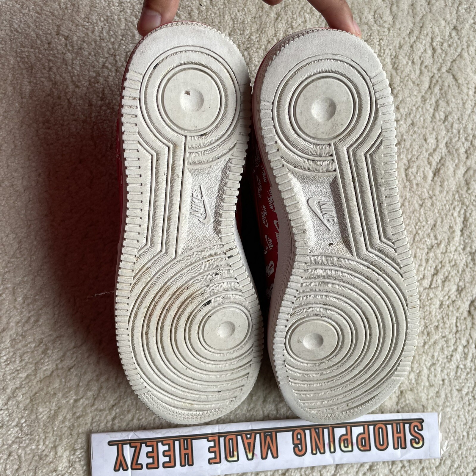 [US 8] NIKE AIR FORCE 1 AF1 Low University Red All Ov… - Gem