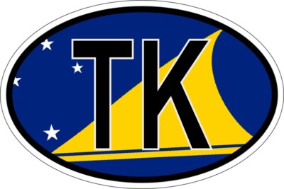 Sticker oval flag vinyl country code TK tokelau | eBay Australia