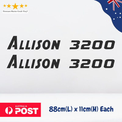 Allison 3200 Fishing Boat Sticker Decal Marine Set of 2 | eBay Australia