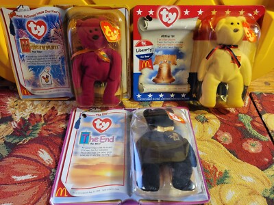 Vintage McDonald's ty Legends Chilly, Peanut & Humphrey Beanie Baby ...