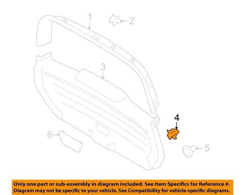 FORD OEM 09-19 Flex Lift Gate Interior Trim-Lower Gate Trim Clip ...