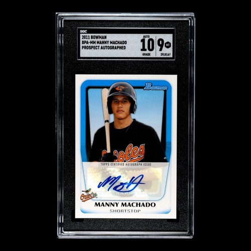 2011 Bowman Prospect Manny Machado Rookie Autograph SGC 10/9 Mint ~ New ...
