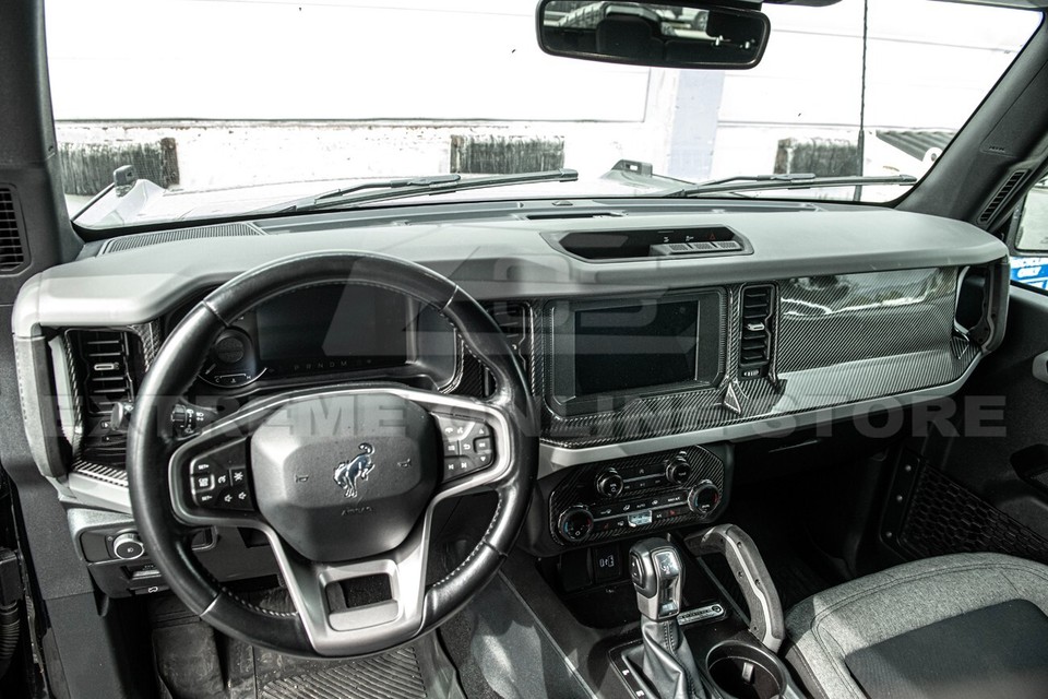 For 21-Up Ford Bronco Interior CARBON FIBER Passenger Side AC Outlet ...