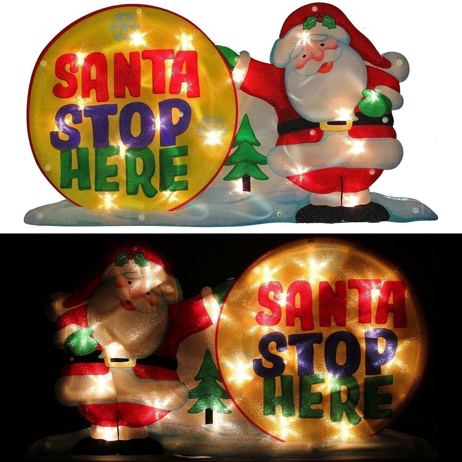 Window LED Christmas Silhouette Lights Festive Decoration Snowman ...