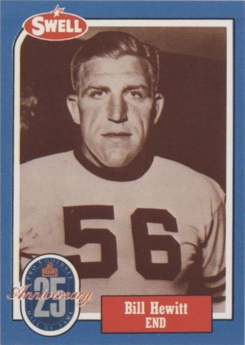1988 Swell Football Greats Hall of Fame - Bill Hewitt #53 (RC) for sale ...