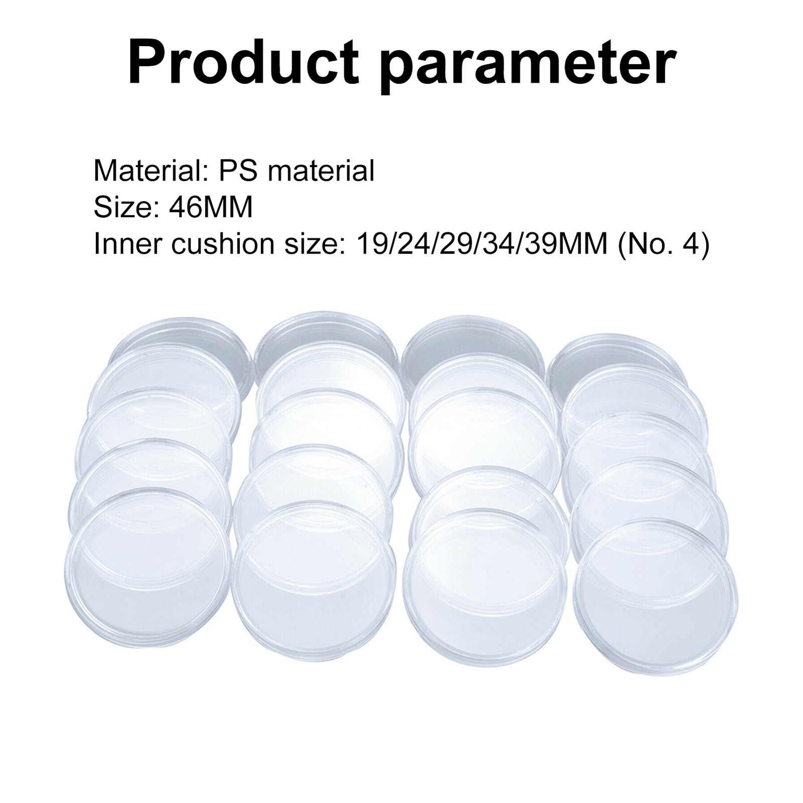 20 Sets 46mm Coin Collection Case Anti Scratch Reusable Coin Collecting ...