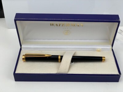Waterman 1990´s French Black & Gold Fountain Pen (e36) Original Case | eBay