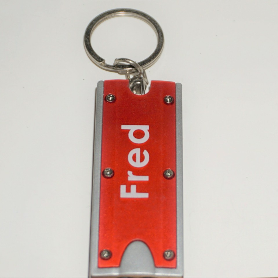 Personalized Keychain Light Up Key Ring Choose Name Colorful Mini Flash ...