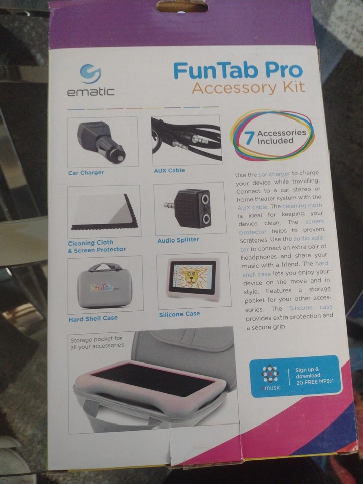Ematic FunTab Pro Accessory Kit - NEW-7 pieces | eBay