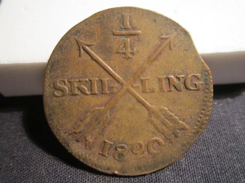 SWEDEN Carl XIV Johan COPPER 1820 1/4 SKILLING | eBay