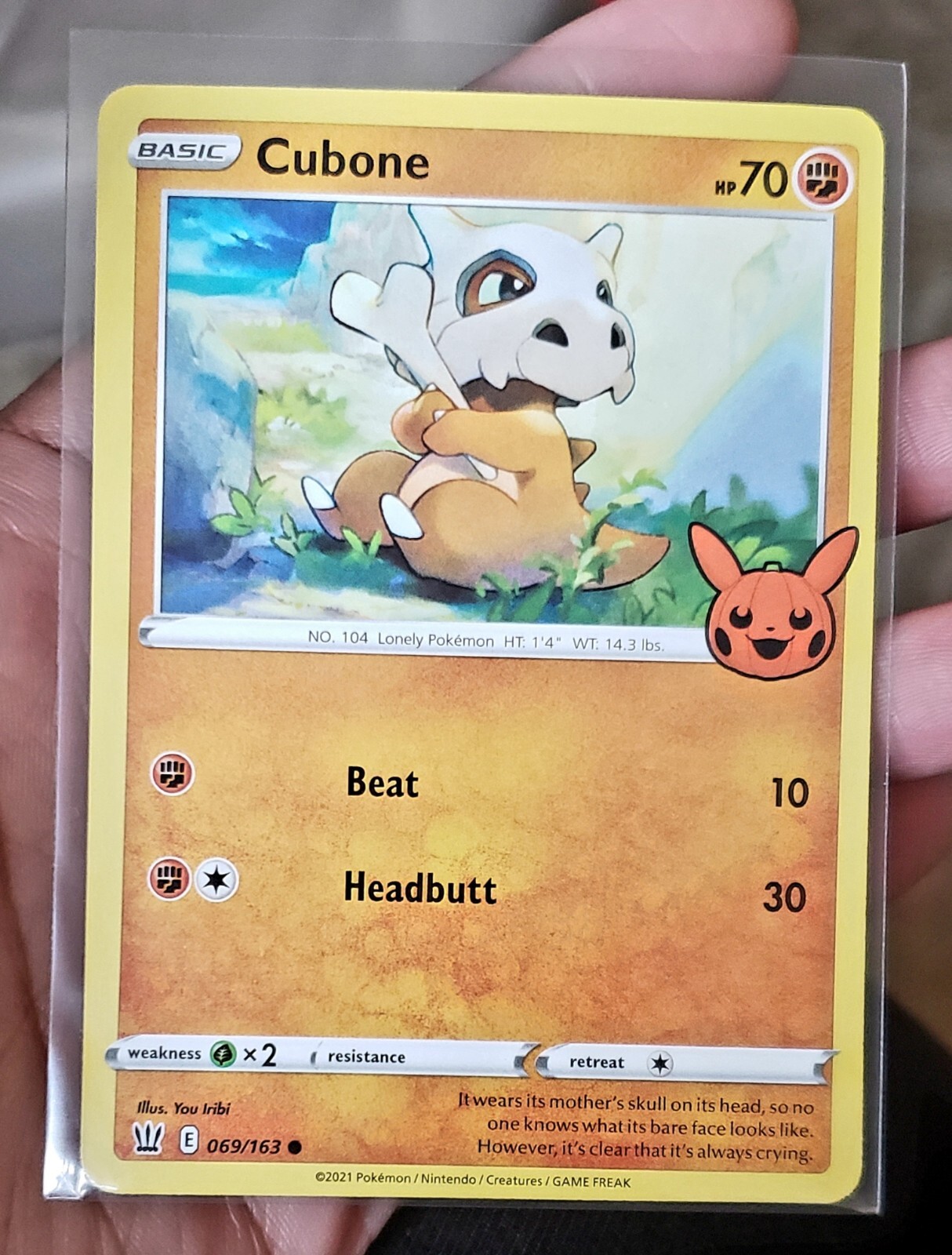 Pokémon Cubone #69 2022 Halloween Trick or Trade Booster Pokemon TCG | eBay