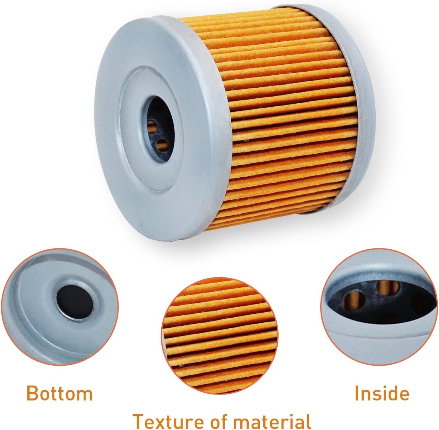 2 Pack Motorcycle Oil Filters for Kawasaki 220 Bayou KLF220 1988-2002 ...