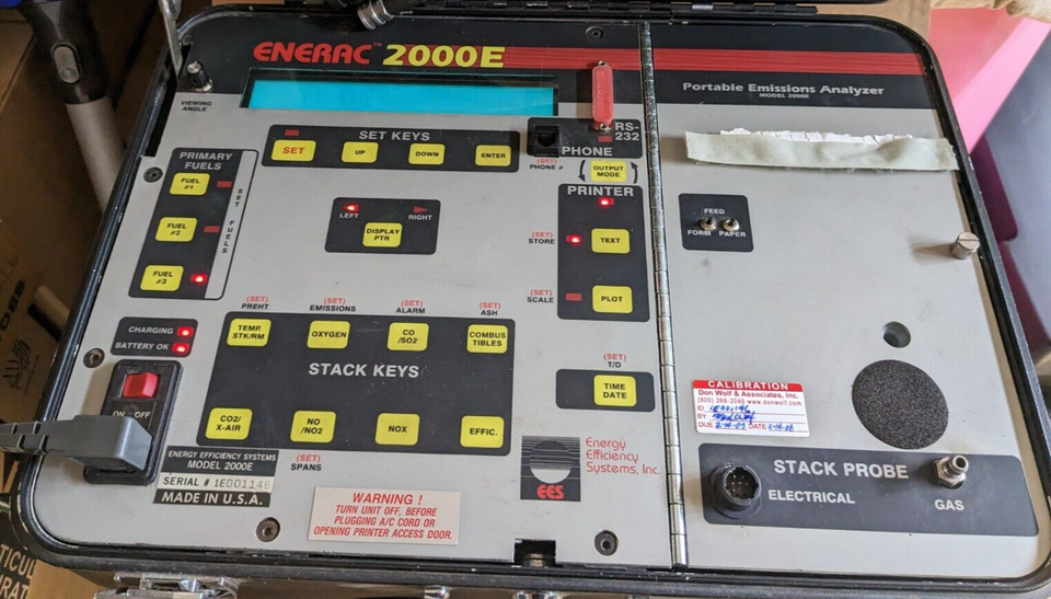 EES Enerac Portable Combustion Analyzer Model 2000E | eBay
