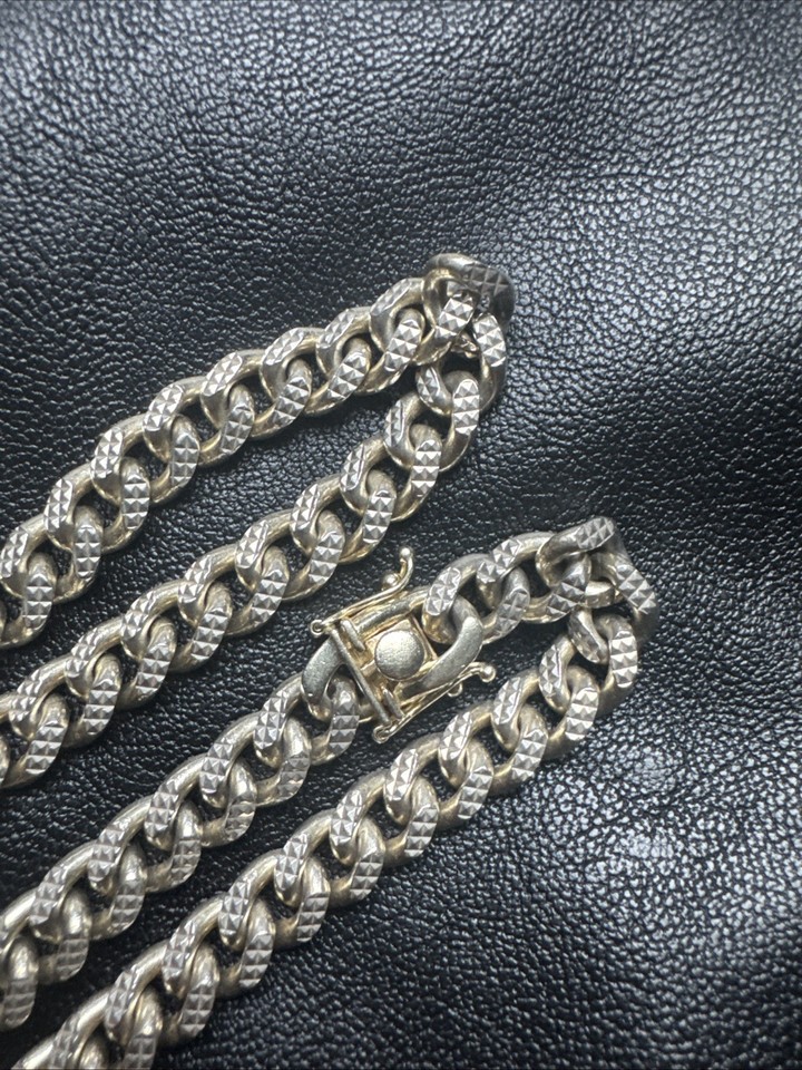 Solid .925 Sterling Silver 100 Gram Cuban Lunch Chain 24 Inches | eBay UK
