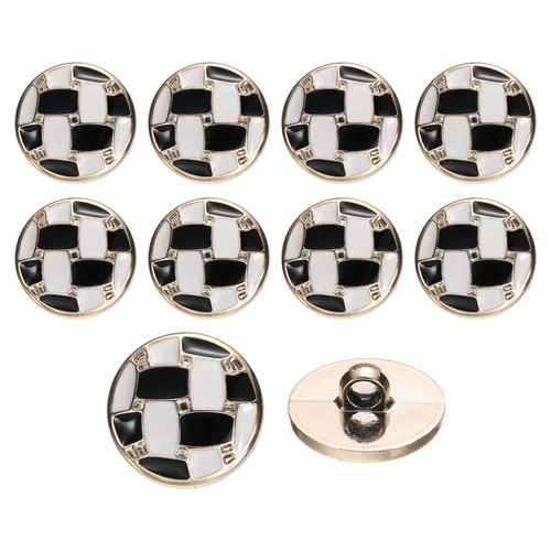 10Pcs 18mm Round Resin Vintage Clothes Sewing Button Coat Grid Buttons ...