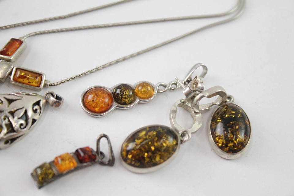 Sterling Silver Amber Jewellery Baltic Y-Drop x 8 (22g) | eBay UK