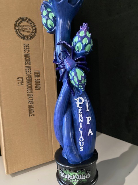 NIB Wicked Weed 1st VERSION RETIRED Pernicious IPA Beer Bar Tap Handle ...